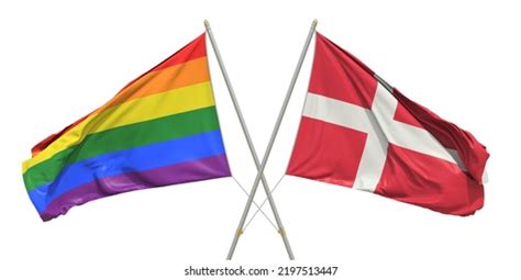Flags Denmark Lgbtq On White Background Stock Illustration 2197513447 Shutterstock