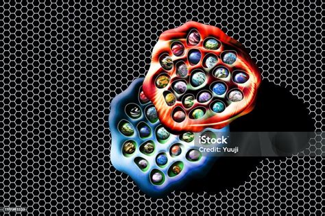 Ai와 나노 기술로 만든 약물 전달 시스템 탐사 유전자 및 약물 운반 캐리어 이미지 및 그래 핀 그물 Dna에 대한 스톡 사진 및 기타 이미지 Istock