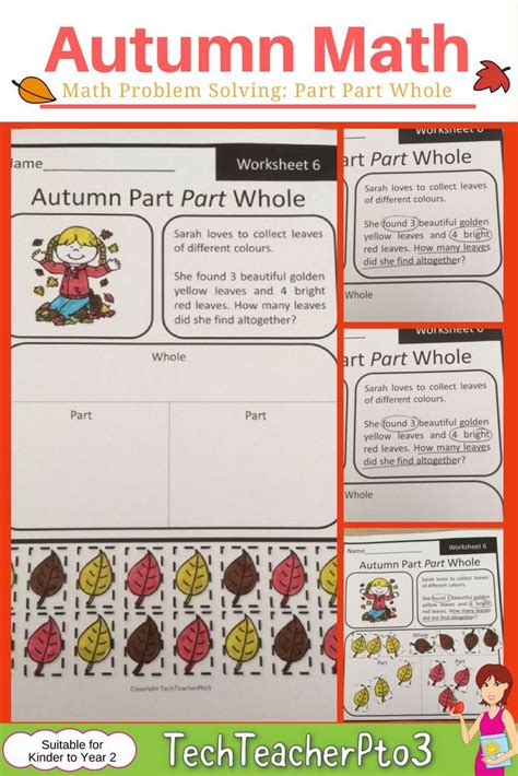 autumn fall math problem solving part part whole strategy math problem solving problem
