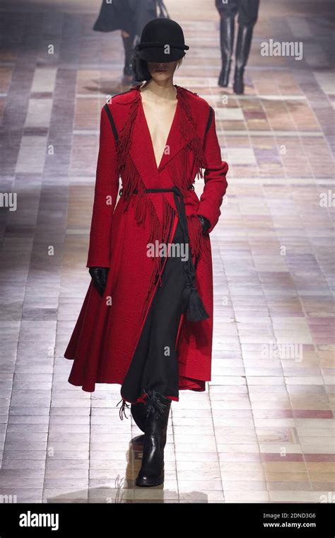 A Model Displays A Creation By Designer Alber Elbaz For Lanvin Fall