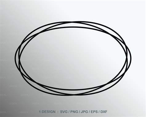 Ellipse Frame Svg Oval Frame Svg Ellipse Wire Frame Svg Etsy Denmark