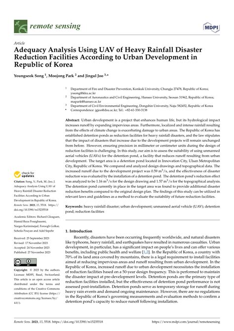 Pdf Adequacy Analysis Using Uav Of Heavy Rainfall Disaster Reduction