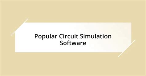 What I Learned From Circuit Simulation Tools Uk