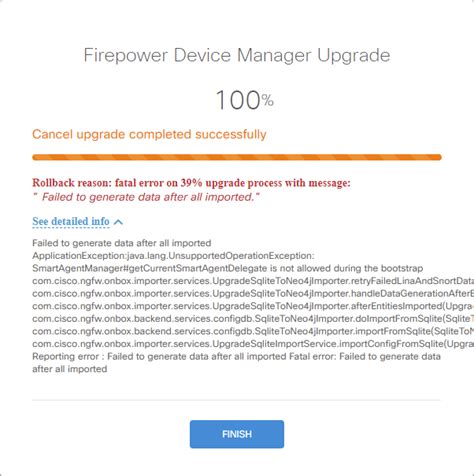 solved firepower upgrade to 7 0 1 84 failed at 39 cisco community