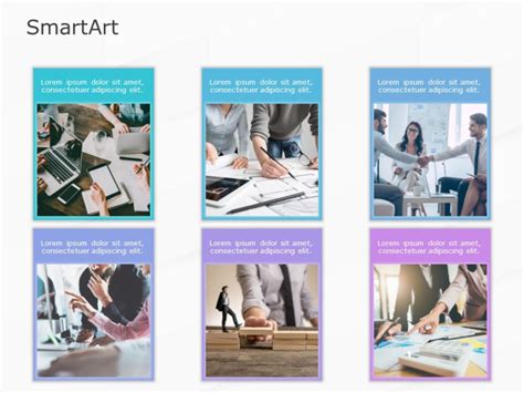 Smartart Picture Picture Grid 6 Steps Slideuplift