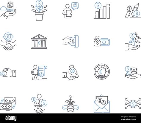 Investment Department Outline Icons Collection Investment Department