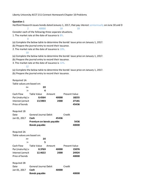 ACCT 211 Connect Homework Chapter 11 Exercises Answers Complete Solutions Scholarfriends