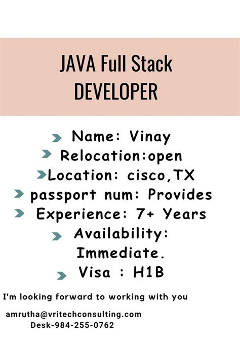 amrutha lakku on linkedin vendors requirements javadeveloper