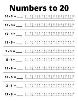 Subtraction Up To By Kayla Edwards TPT
