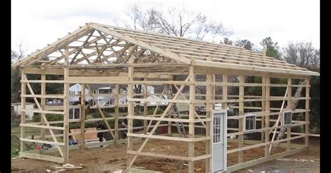 How To Build A Pole Barn Pt 1 Tutorial Shed
