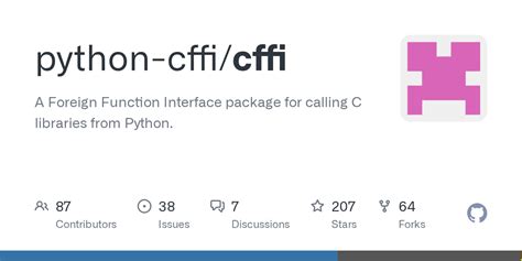 Github Python Cfficffi A Foreign Function Interface Package For