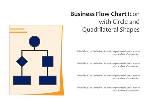 Business Flow Chart Icon With Circle And Quadrilateral Shapes