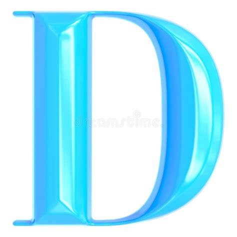 Letra Azul 3d Con Fondo Blanco Stock De Ilustración Ilustración De