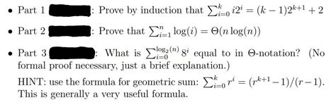 Solved Part Prove By Induction That Chegg