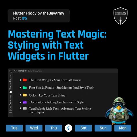 text styling tips for flutter apps thedevarmy posted on the topic