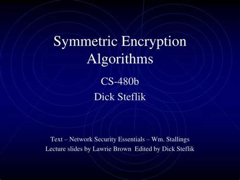 Ppt Symmetric Encryption Algorithms Powerpoint Presentation Free