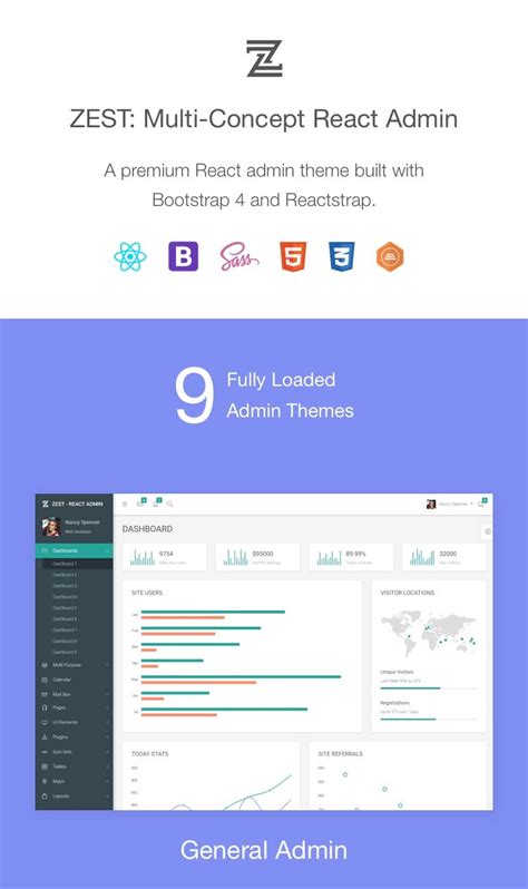 zest multi concept react admin template a premium multi purpose admin