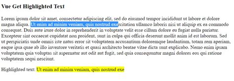 Vue Get Highlighted Text Danatec