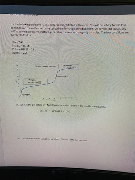 Solved Fot The Following Problems Hepes Buffer Is Being