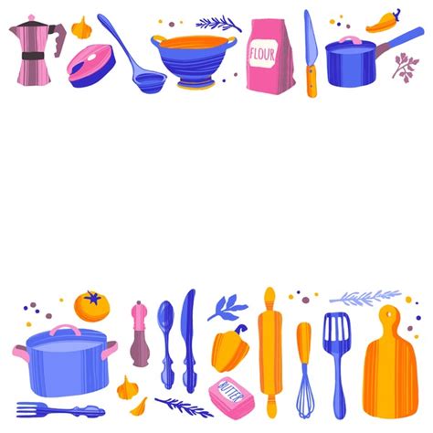 Cooking Utensils Border Over 1147 Royalty Free Licensable Stock Vectors And Vector Art