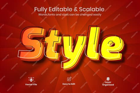 Premium Vector Free Vector Editable Text Effect
