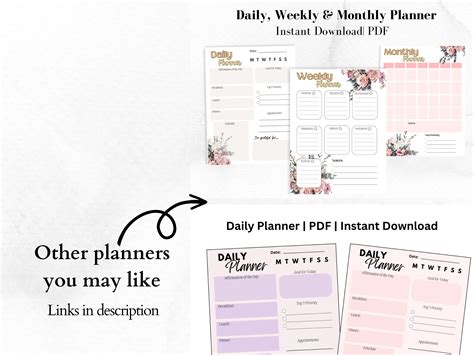 Minimalistic Daily Schedule Planner Efficient Task Planner Daily Task Management Productivity