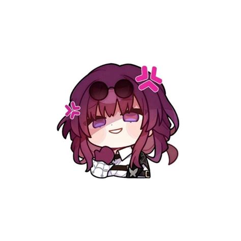 Kafka Sticker Angry Kafka Chibi Honkai Kafka Emoji Hsr Honkai Stickers