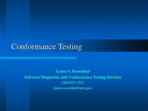 Ppt Conformance Testing Powerpoint Presentation Free Download Id