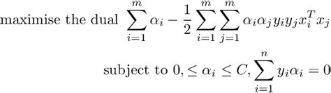 svm talking maths formulating support vector machine as a quadratic