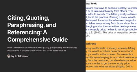 citing quoting paraphrasing and referencing a comprehensive guide