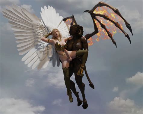 Rule 34 2futas 3d 3d Artwork Angel Angel Wings Blonde Hair Carrying