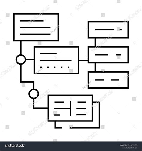 Uml Diagrams Analyst Line Icon Vector Stock Vector Royalty Free