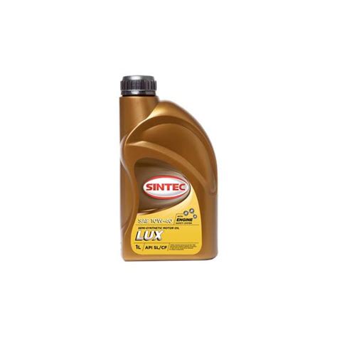 Масло SINTEC Люкс SAE 10W-40 API SL/CF канистра 1л/Motor oil 1l can ...