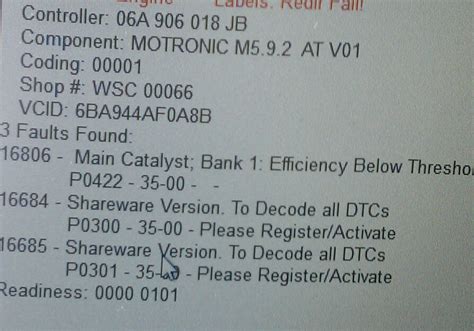Three Codes Still Trying To Figure Out My Problem 16684 16685 16806 Vw Vortex Volkswagen
