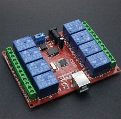 12V 8 Channel USB Relay Module Computer USB Control Switch PC Intelligent Controller
