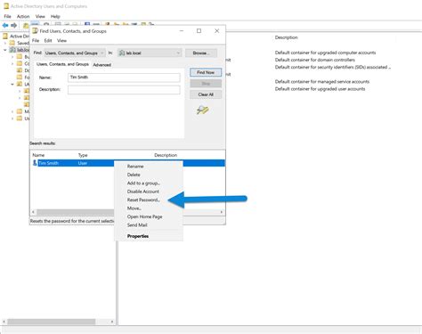 Reset A Domain User S Confused T