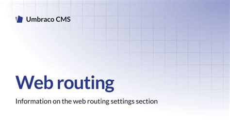 Web Routing Umbraco CMS