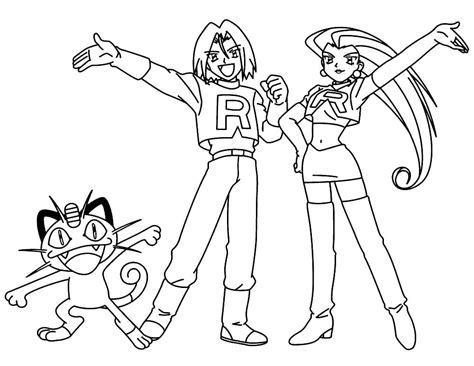 Free Printable Pokemon Team Rocket Coloring Page Free Printable