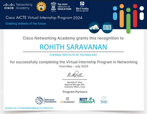 Internship Networking Cisco Aicte Virtuallearning