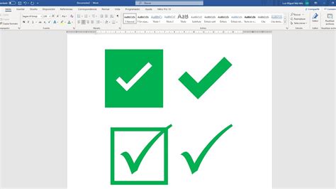 Signo De Check En Word Image To U