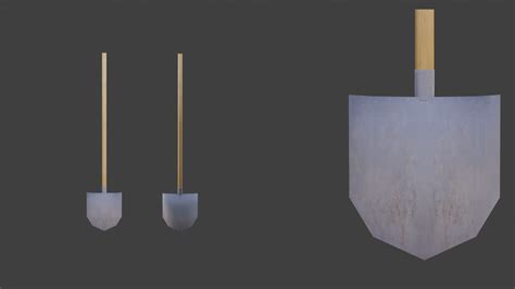 Day 100 Shovel Low Poly Textured Alfred Reinold Baudisch