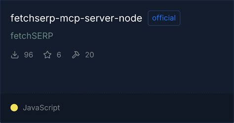 FetchSERP MCP Server Glama