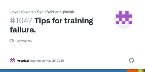 Tips For Training Failure Issue Junyanz Pytorch CycleGAN And Pix Pix GitHub