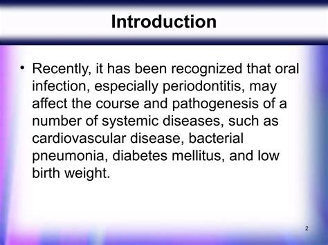Relation Between Oral Infection And Systemic Infection Ppt