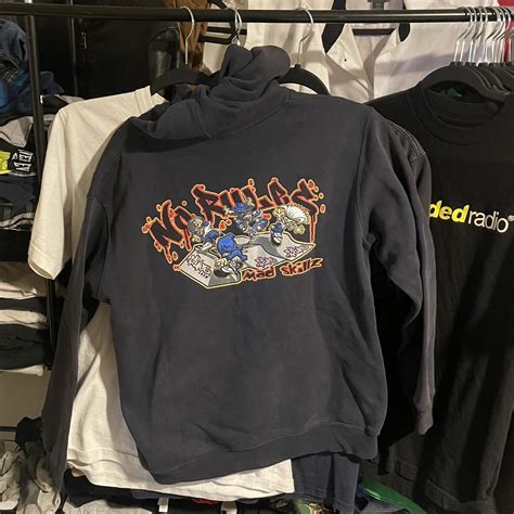 Vintage No Rules Crew Skate Hoodie Hole On The Depop