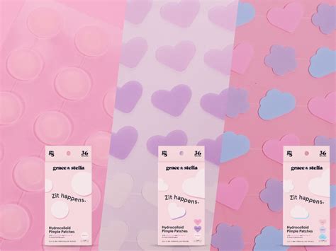 Grace And Stella Pimple Patches For Face Heart 36 Count