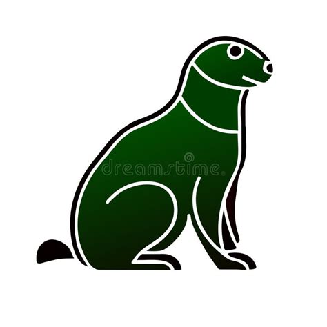 Alpine Marmot Groundhog Green Icon Vector Illustration Stock Vector Illustration Of Clipart