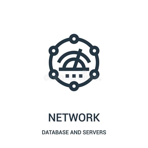 Network Icon Vector From Database And Servers Collection Thin Line