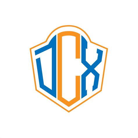 Dcx Abstract Monogram Shield Logo Design On White Background Dcx