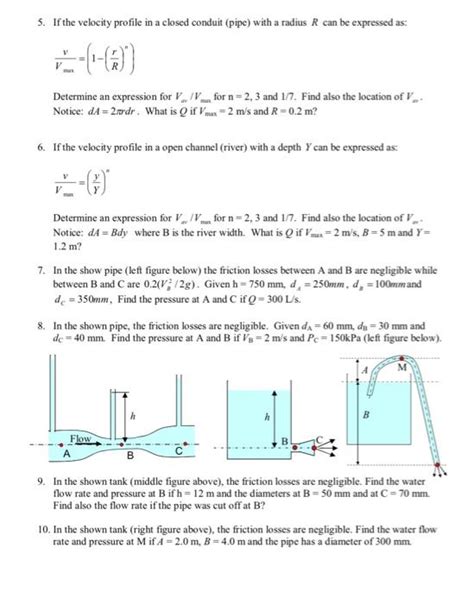 Solved Homework Find The Velocity And Discharge At Chegg